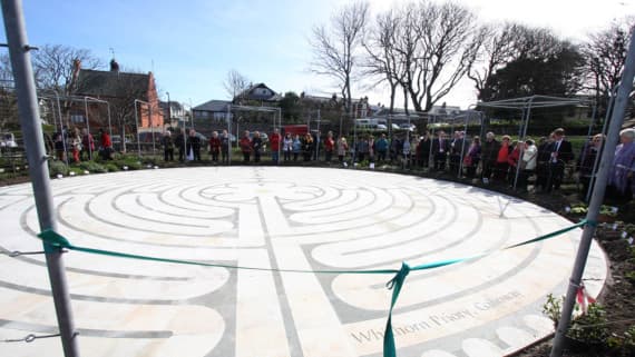 PICTURES: Cathedral labyrinth unveiled | iomtoday.co.im