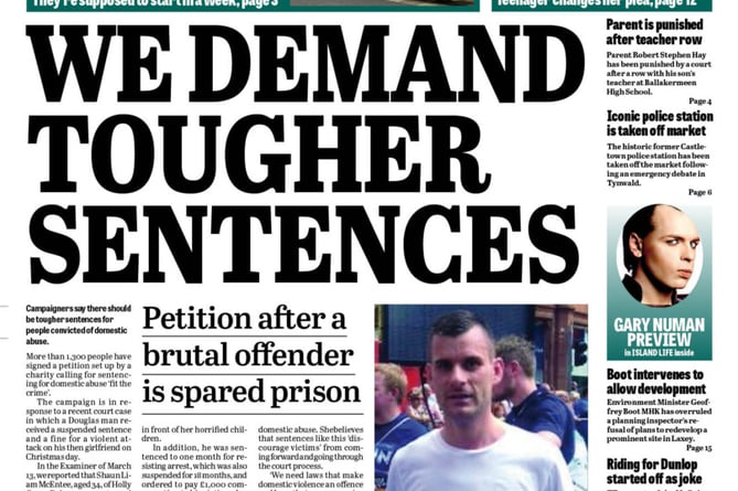 In this week's Manx Independent: Campaign for tougher sentences for ...
