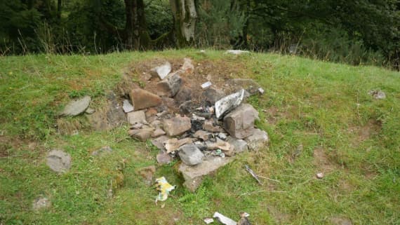 Ancient keeill used for a barbecue | iomtoday.co.im