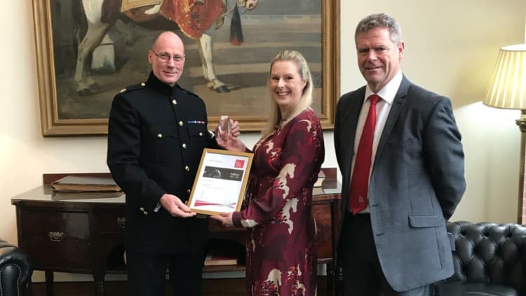 Former policewoman is given an award for contribution in horse riding ...