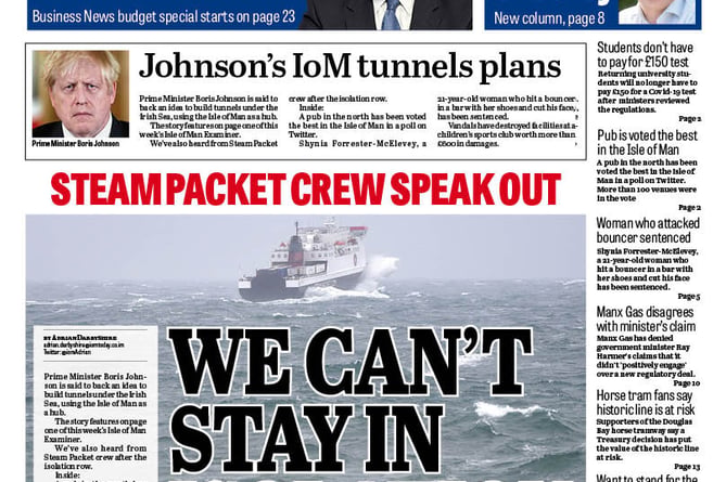In this week's Isle of Man Examiner: Boris Johnson's plan for tunnels ...