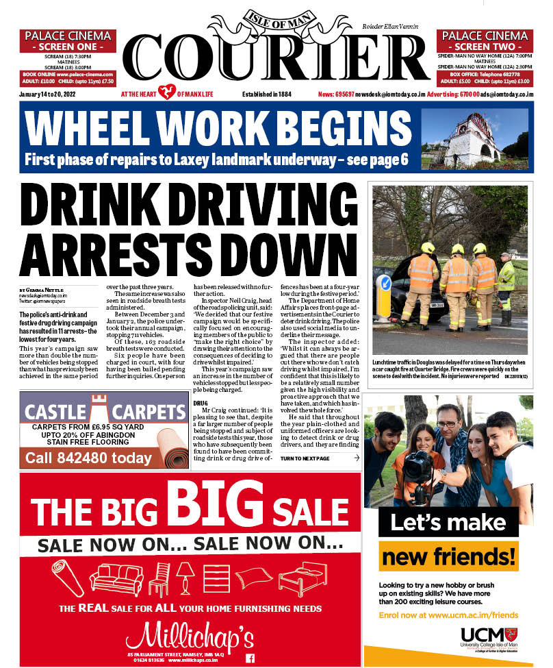You can read the digital version of the Isle of Man Courier right now ...