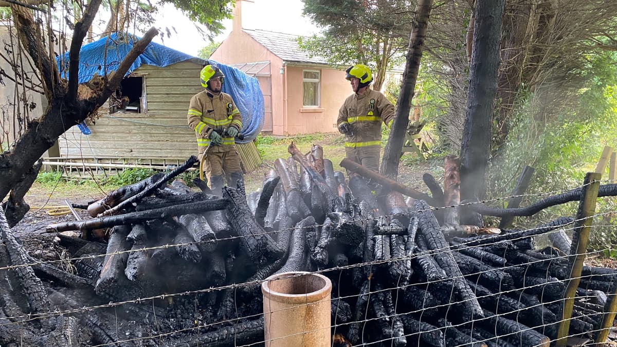 Unattended bonfire causes log store to catch fire | iomtoday.co.im