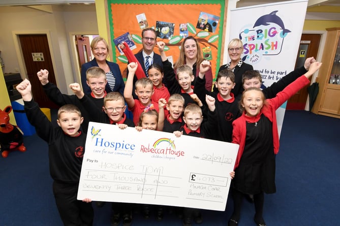Lloyds Bank match donations made by school to Hospice's Big Splash ...