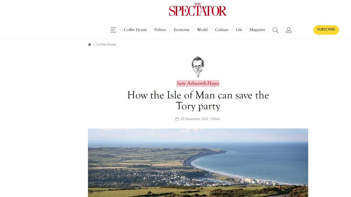 'How the Isle of Man can save the Tory Party' | iomtoday.co.im