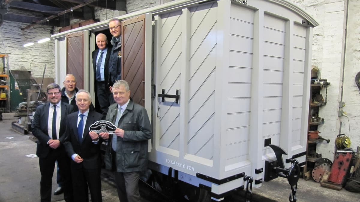 Handover of historic railway van | iomtoday.co.im