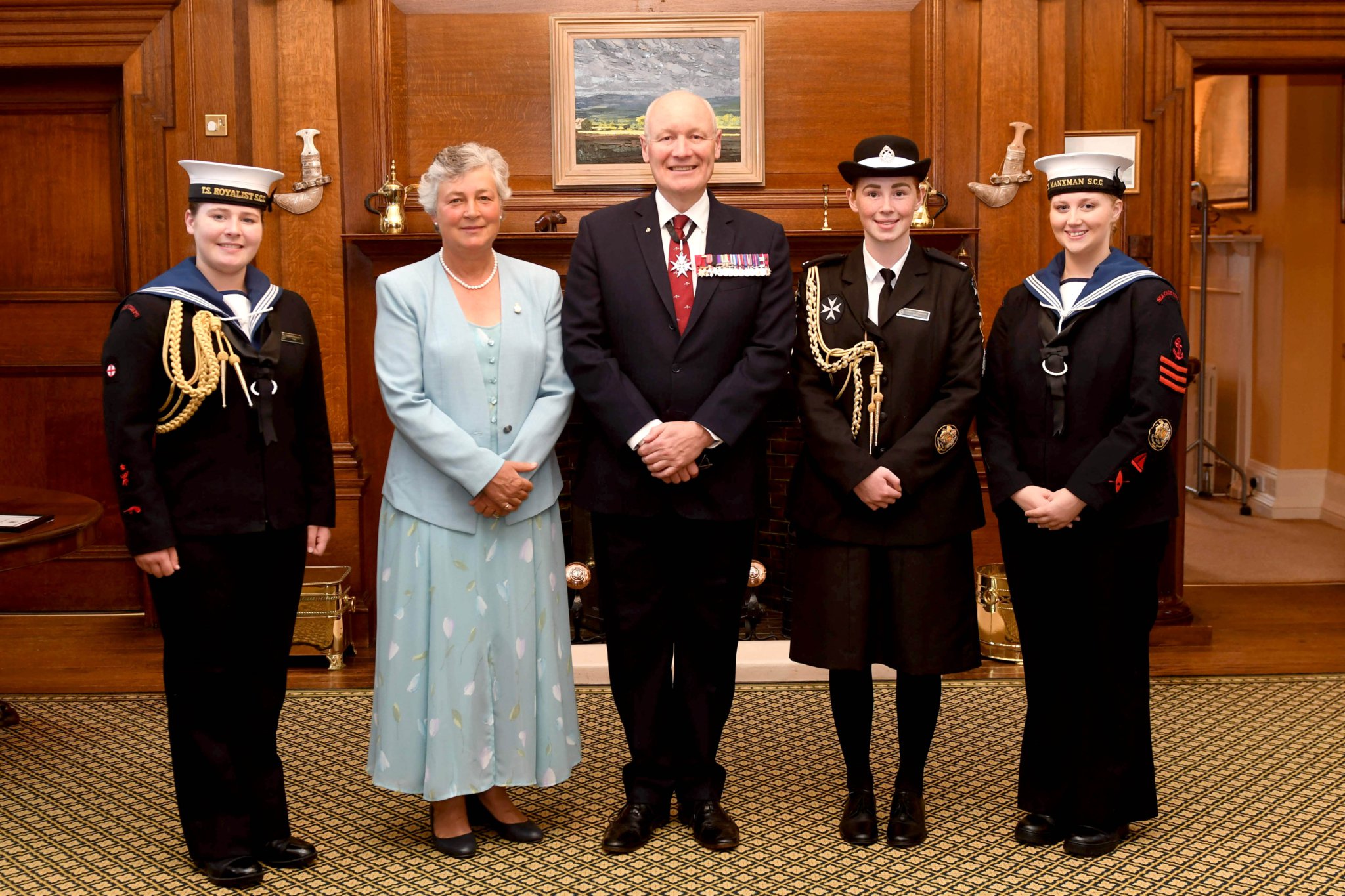 Pictures show Isle of Man Cadets receiving awards from Lieutenant ...