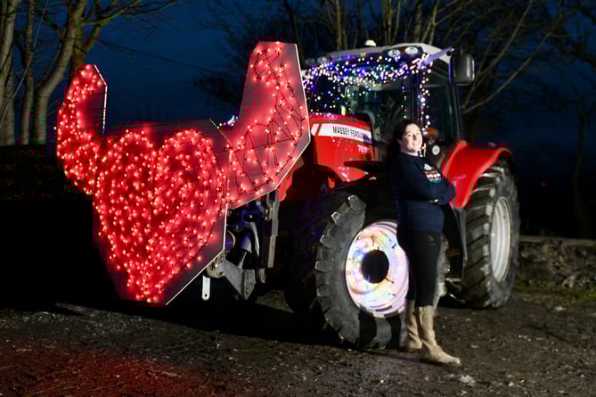 Emily at the helm of Christmas Tractor Run | iomtoday.co.im