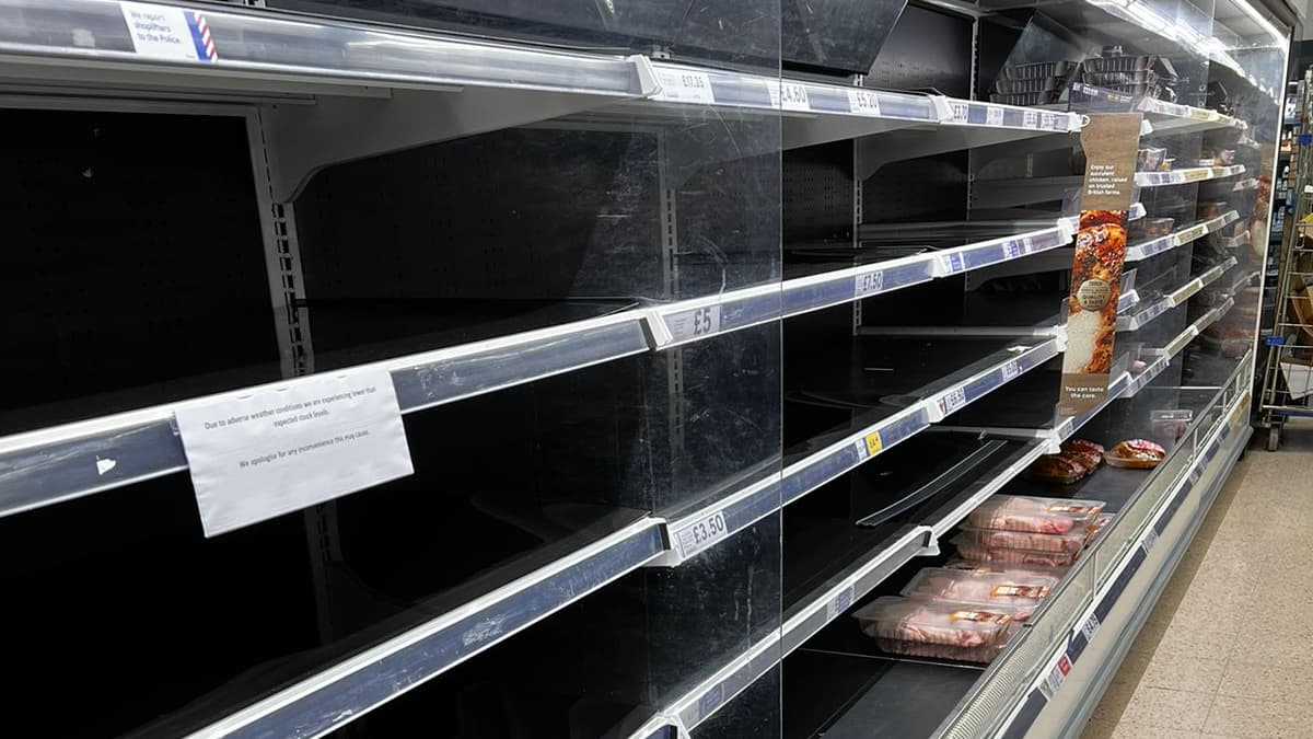 Pictures show bare shelves at Tesco as store issues apology to ...