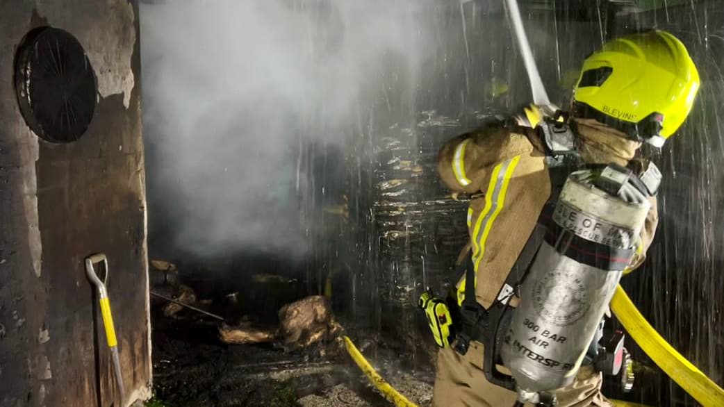 Isle of Man fire crews battle outhouse blaze in Jurby | iomtoday.co.im