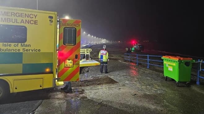 Helicopter forced to land on Isle of Man beach due to 'next to zero ...