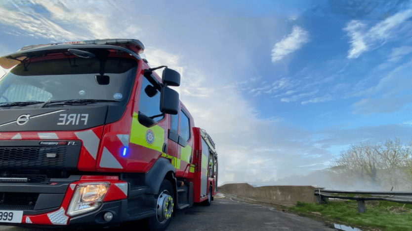 Isle of Man fire service respond to fire at Animal Waste Plant this ...