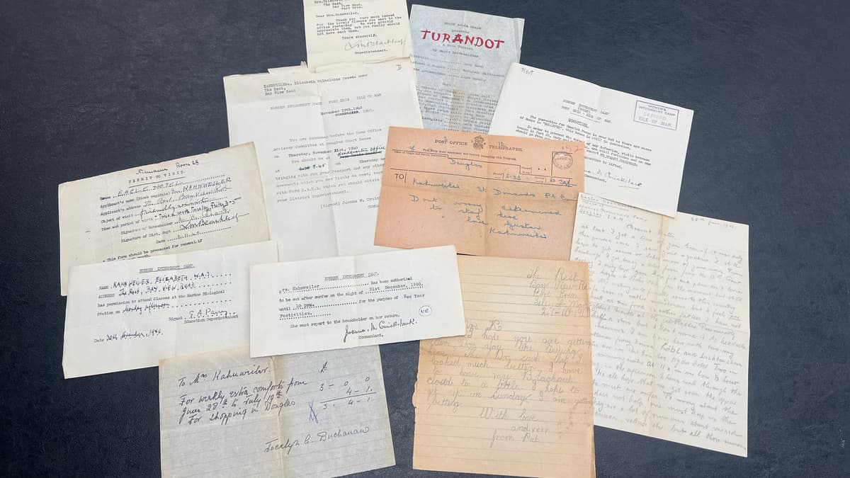 Fascinating letters written by couple interned on Isle of Man saved ...