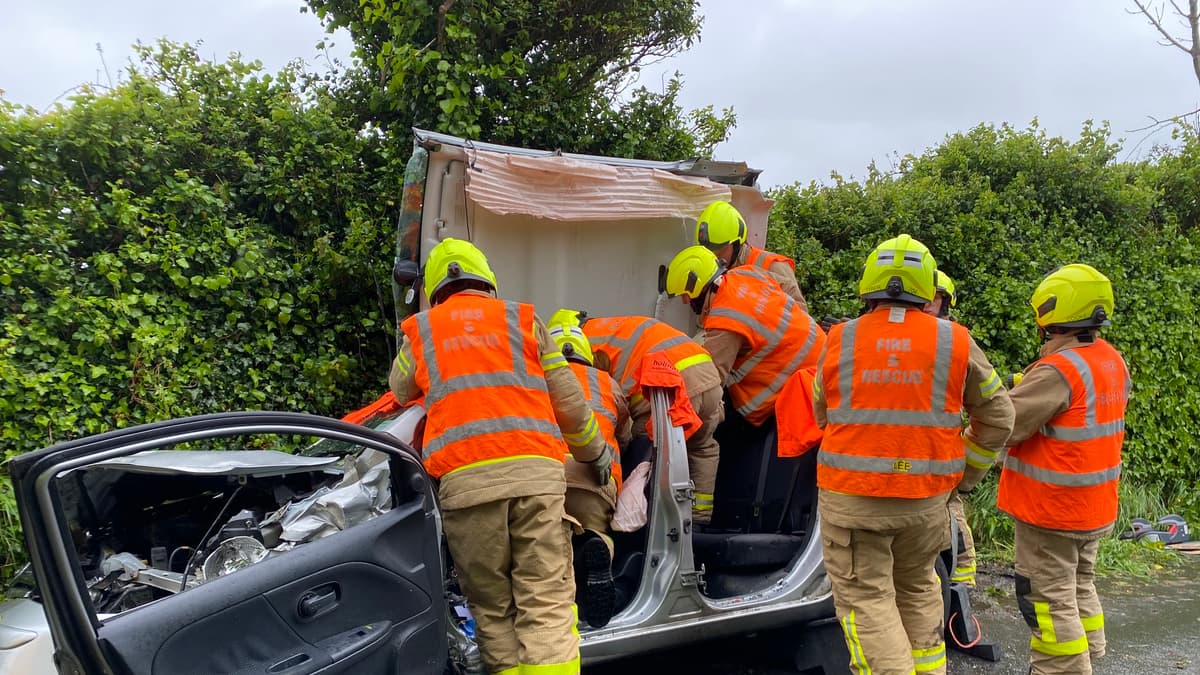 Isle of Man fire crews cut person free from car after Ballasalla crash ...