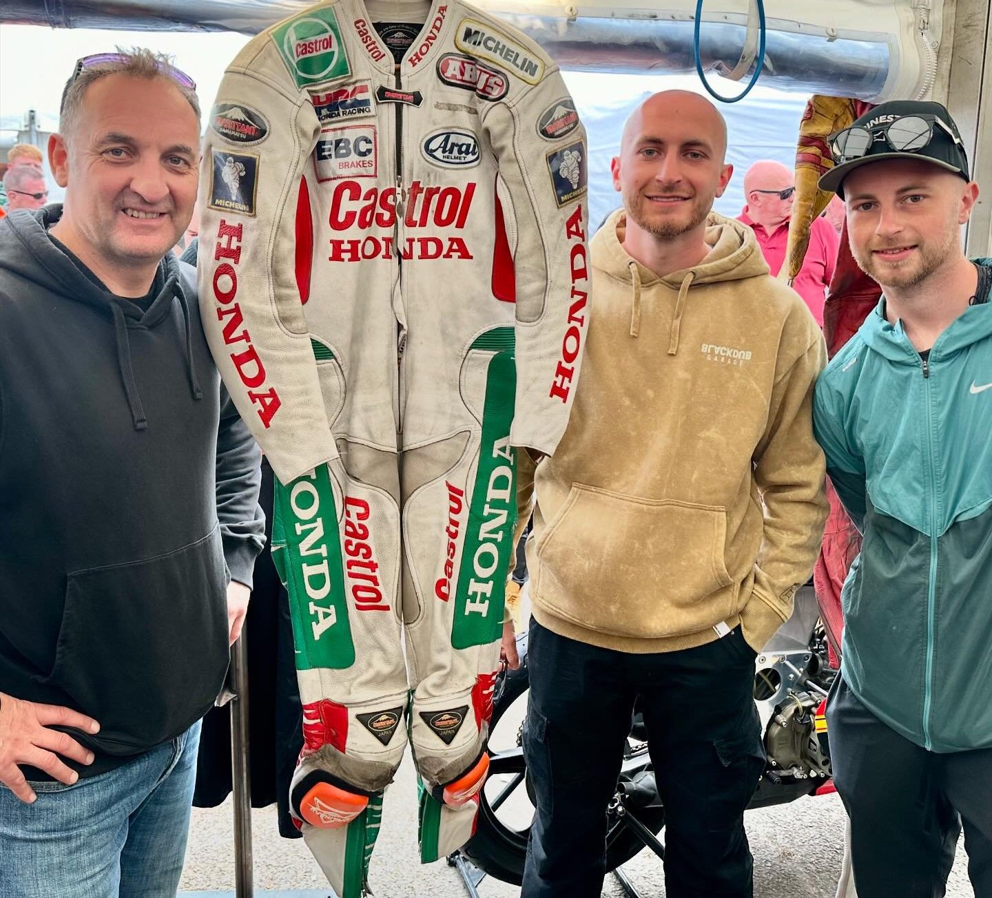 Isle of Man TT 2024: Michael Rutter gives Steve Hislop's sons a set of ...