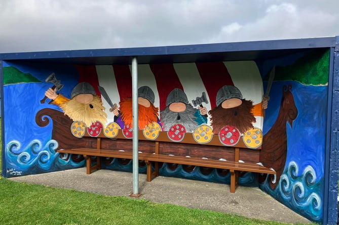 Ramsey unveils vibrant Viking longboat mural in Mooragh Park | iomtoday ...