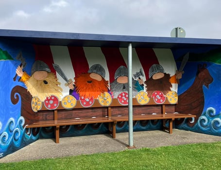Ramsey unveils vibrant Viking longboat mural in Mooragh Park | iomtoday ...