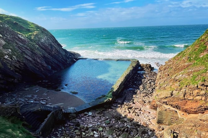 I took a dip at one of the Isle of Man's long abandoned outdoor ...