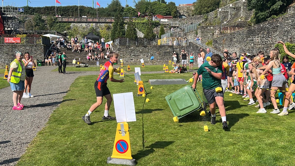 Watch the high-octane, wheel-to-wheel action of the Laxey Bin Races ...