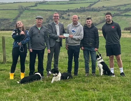 Manannan Sheepdog Trials presents £850 cheque to Craig's Heartstrong ...