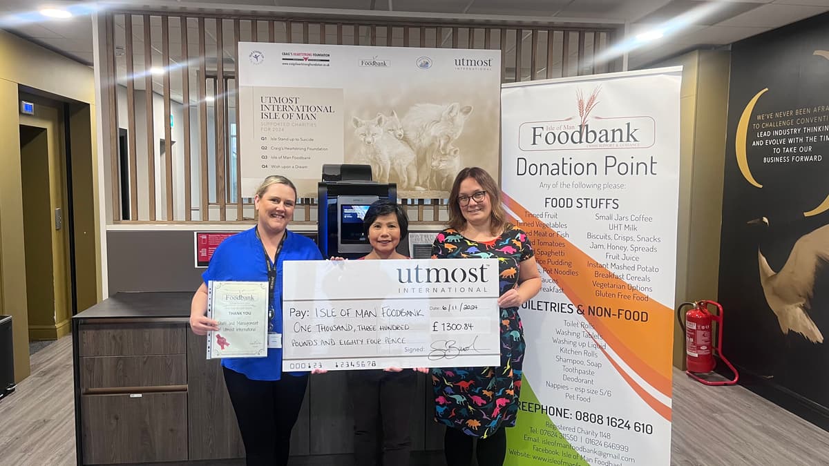 Utmost International raises more than £1,300 for Isle of Man Foodbank ...