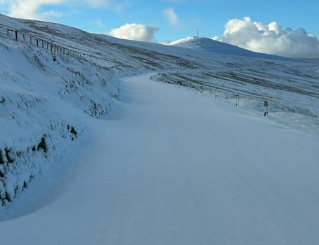 Five fascinating pictures show Isle of Man's Mountain Road covered in ...