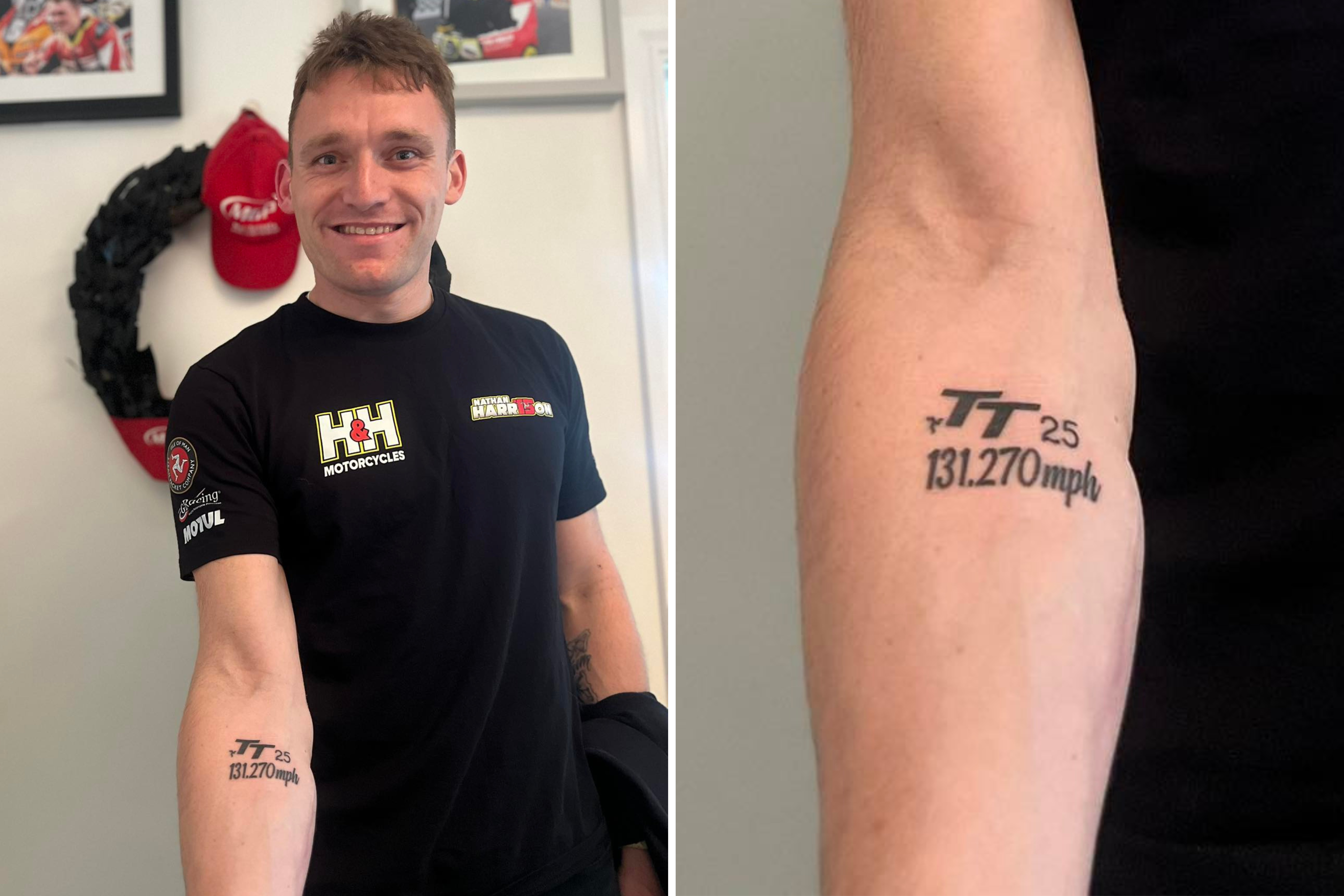 Isle of Man TT 2025: Manx rider gets tattoo to mark memorable lap ...