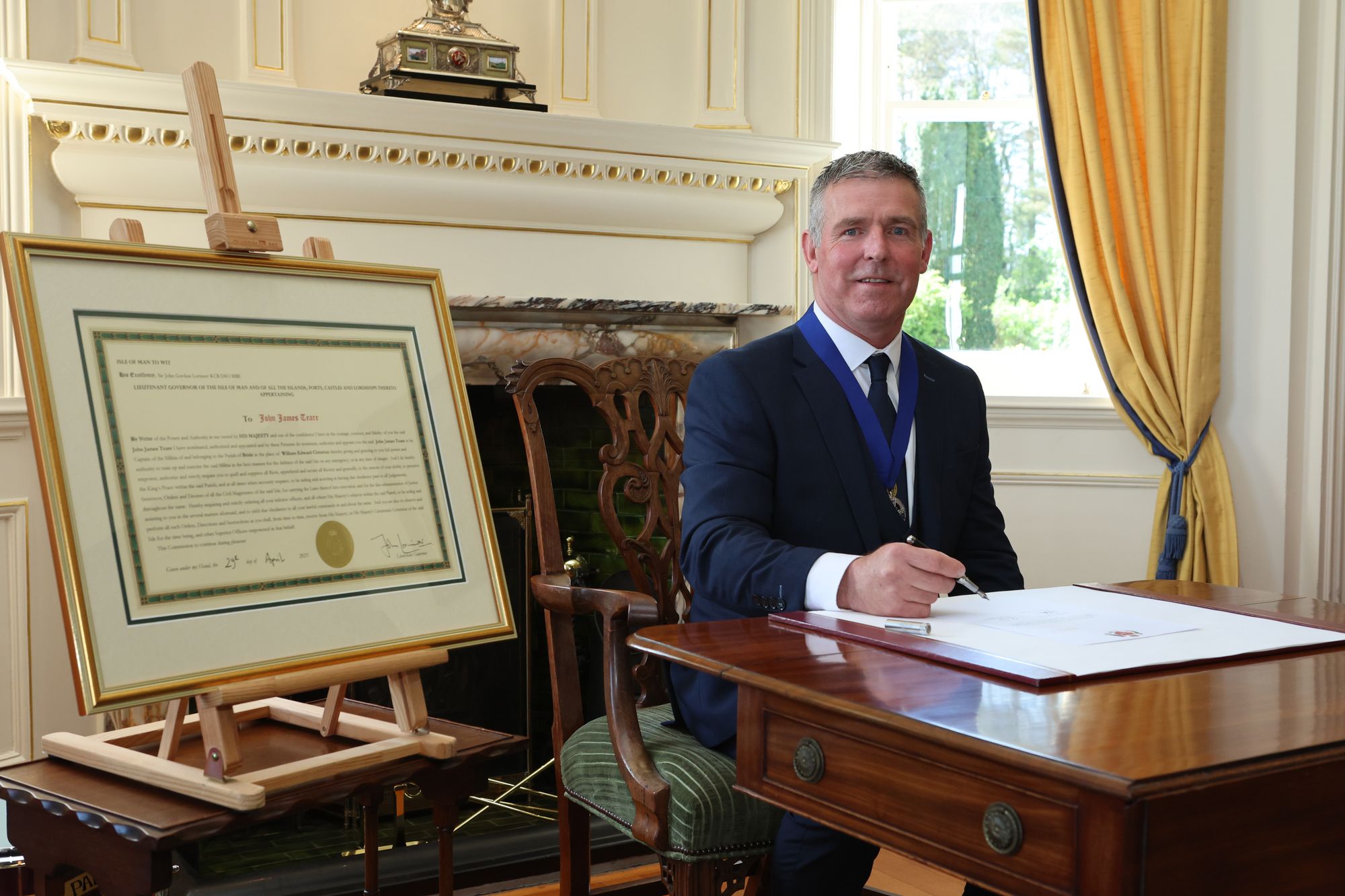 Pictures as John Teare sworn in as Captain of the Parish of Bride ...