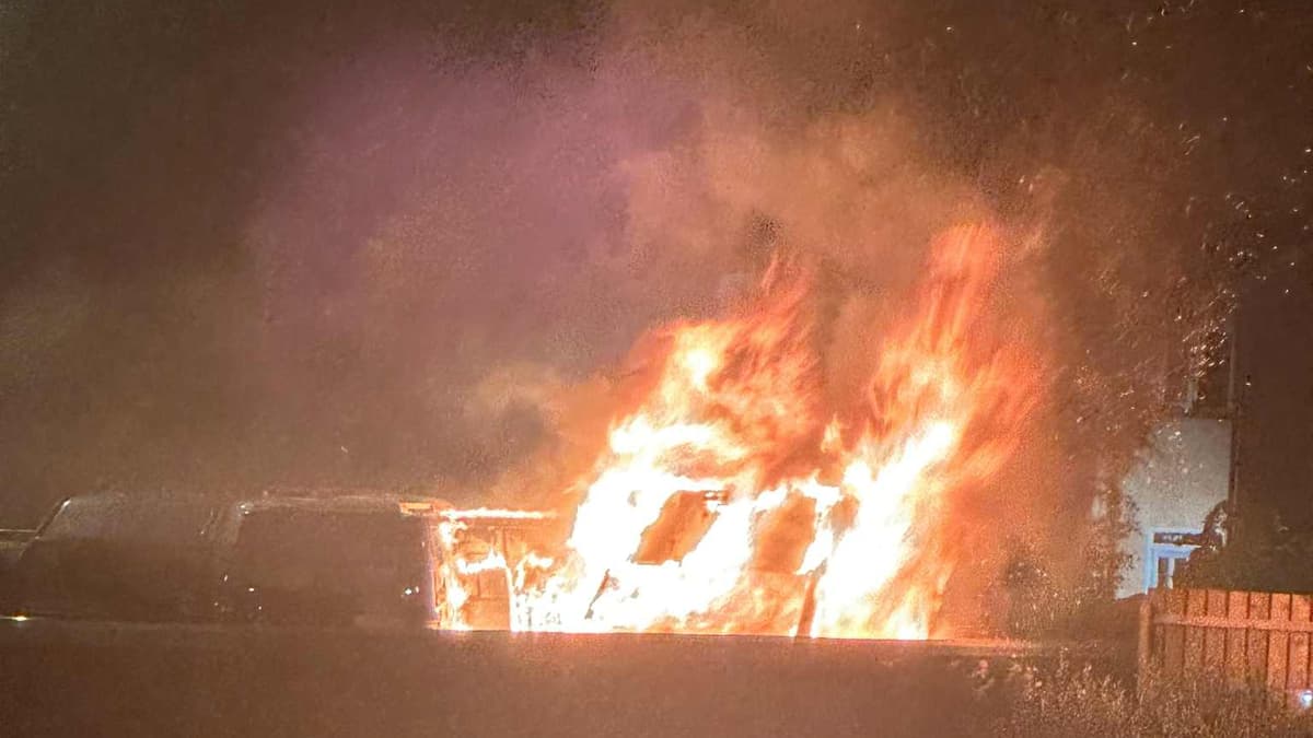 Watch as emergency services respond to large fire in Ramsey car park ...