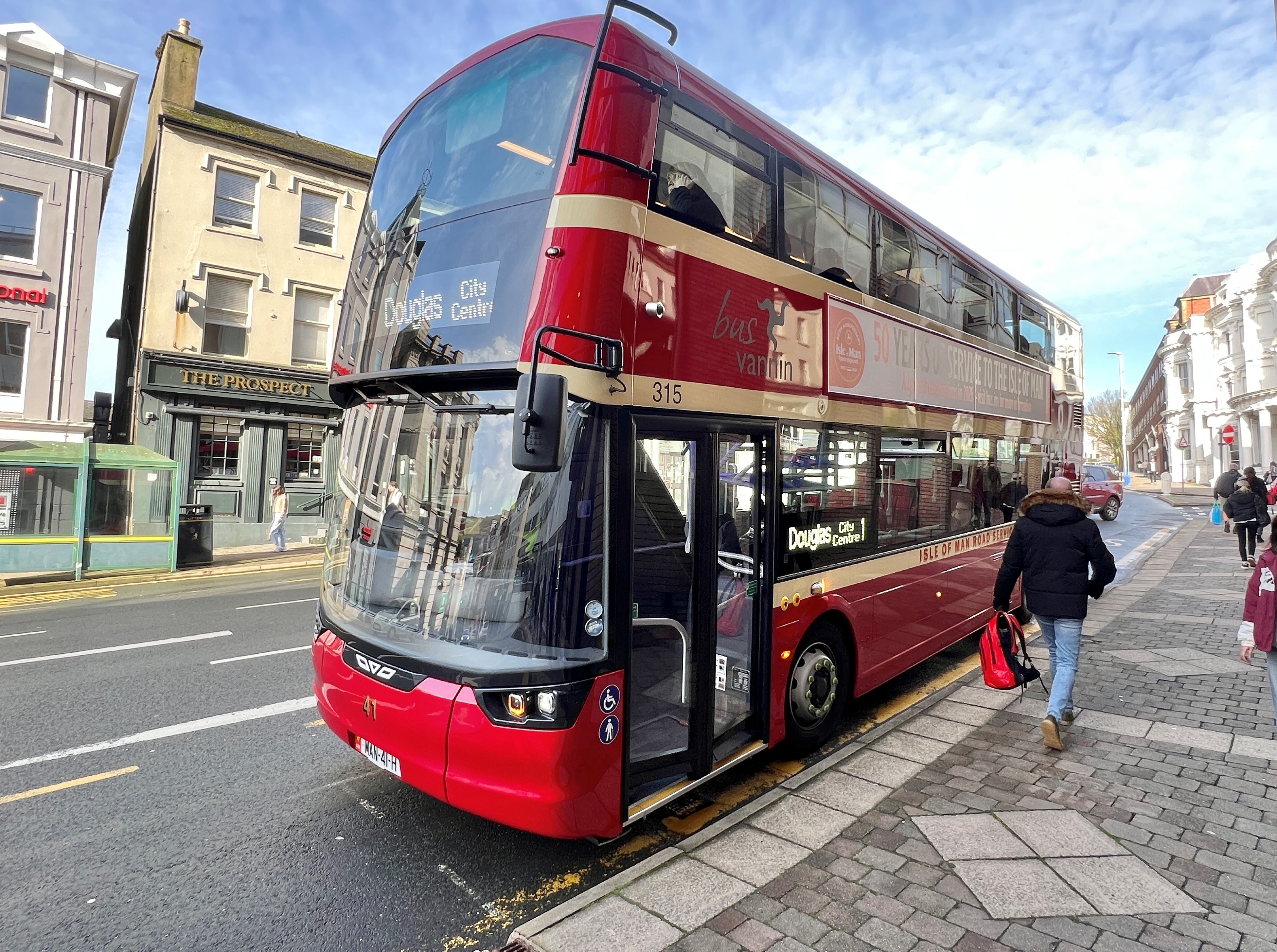 New double decker gets retro paint job to mark special bus service ...